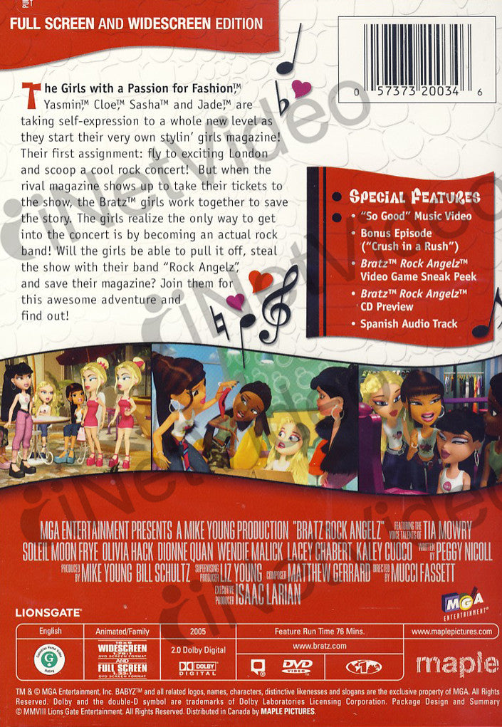 Bratz Rock Angelz Dvd