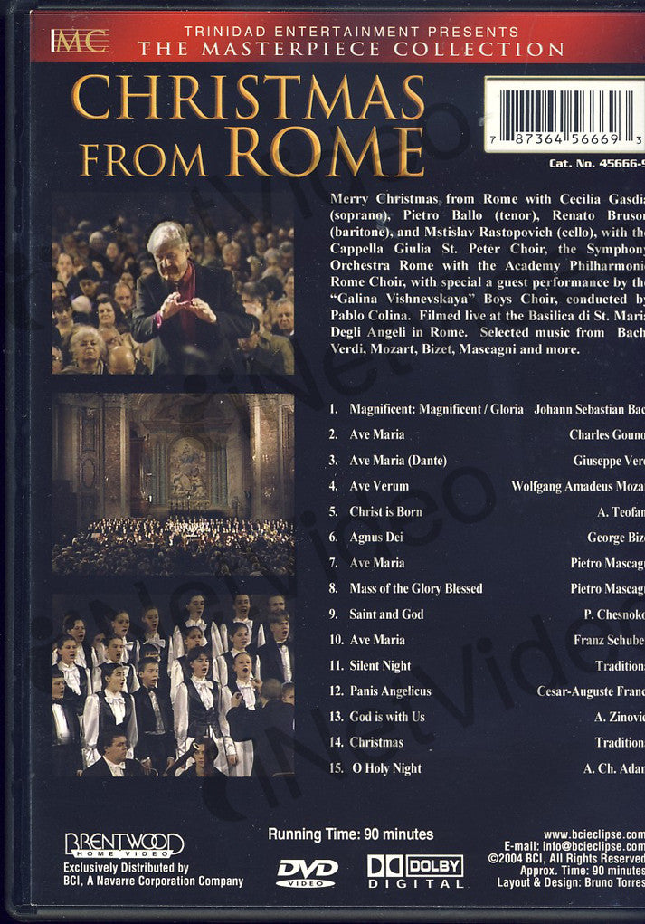 Christmas from Rome(IMC The Masterpiece Collection) on DVD Movie