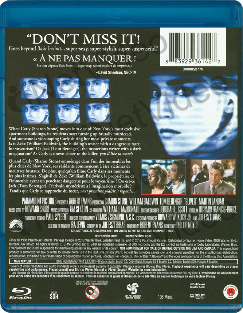 Sliver Movie Dvd