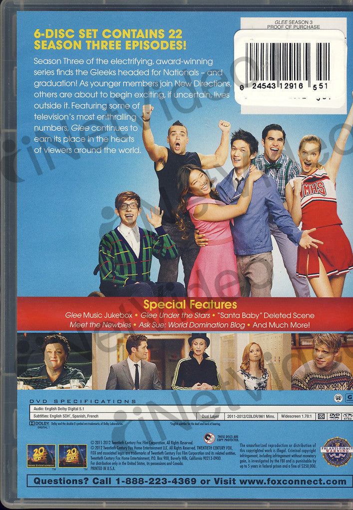 Glee Season 3 Dvd