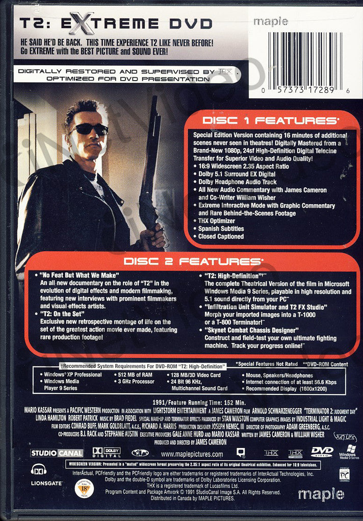 Terminator 2 Dvd