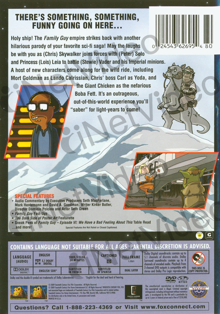 Family Guy Something Something Something Dark Side Dvd Cover