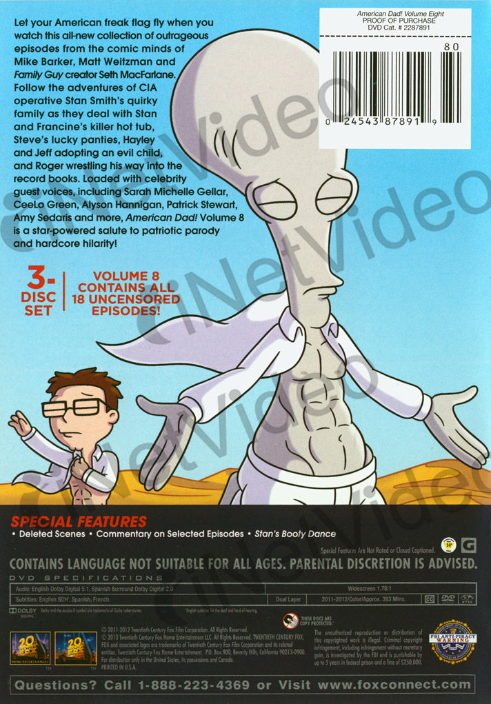 American Dad! - Volume 8 on DVD Movie