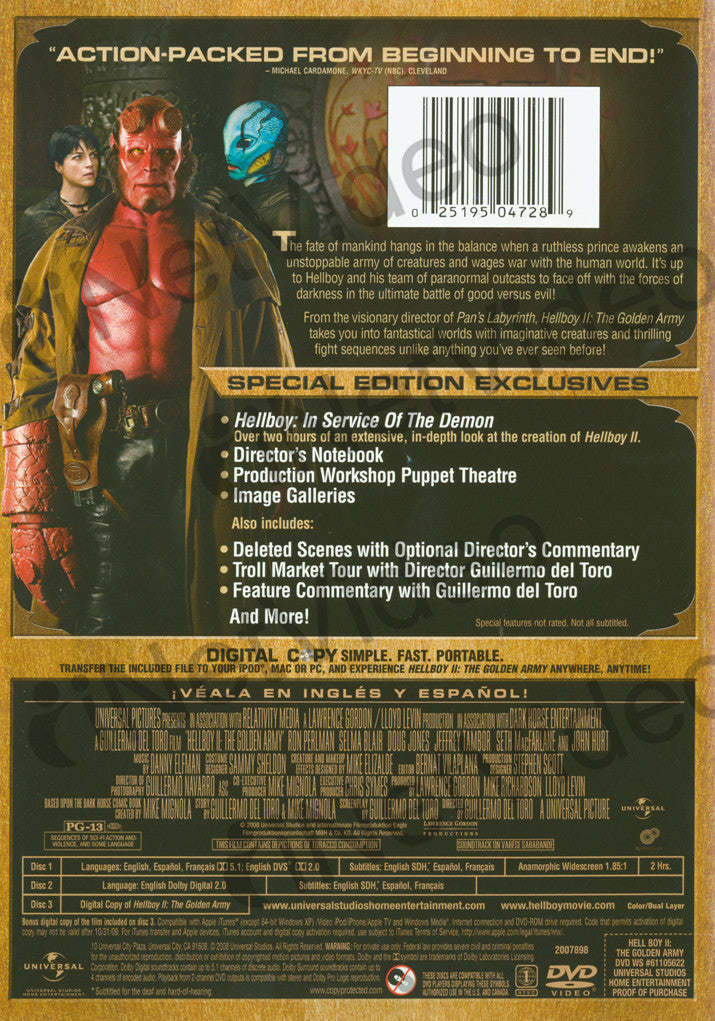Hellboy 2 The Golden Army Dvd