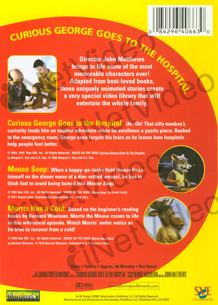 Curious George Goes to the Hospital on DVD Movie