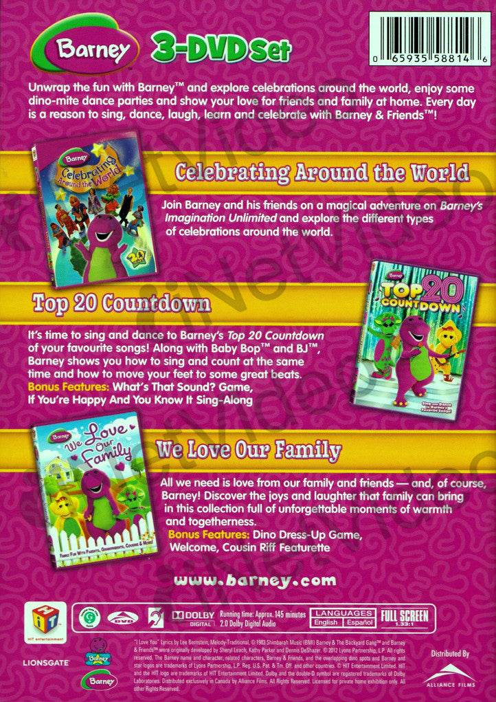 Barney Dvd 3 Pack