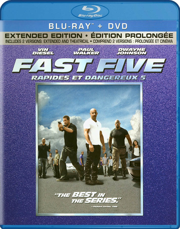 Fast Five (Extended Edition) (Blu-ray + DVD) (Bilingual) on DVD Movie