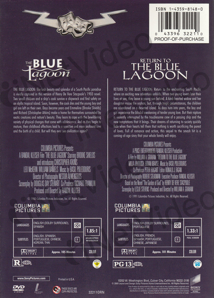 Return To The Blue Lagoon Dvd Cover