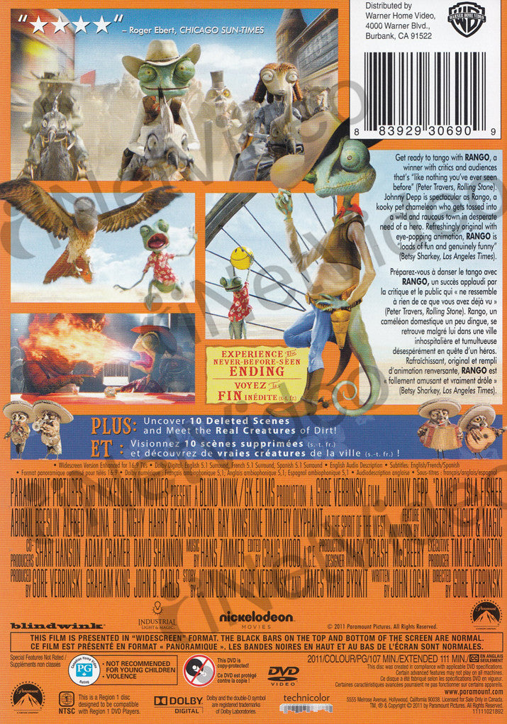 Rango Dvd Cover