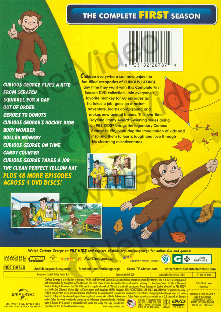 Curious George Takes A Job Dvd