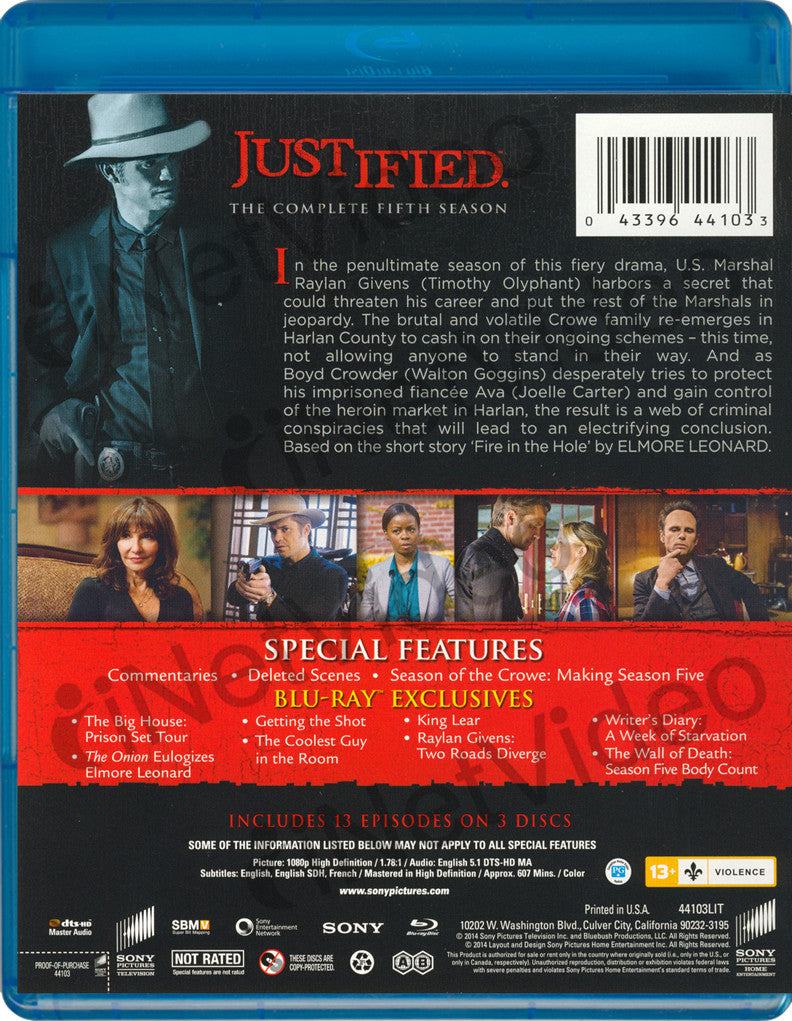 Justified Season 5 Dvd Cover