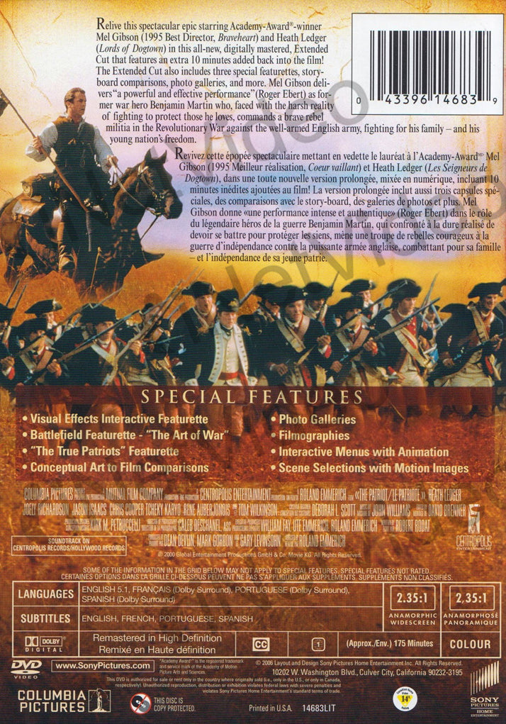 The Patriot Dvd Cover