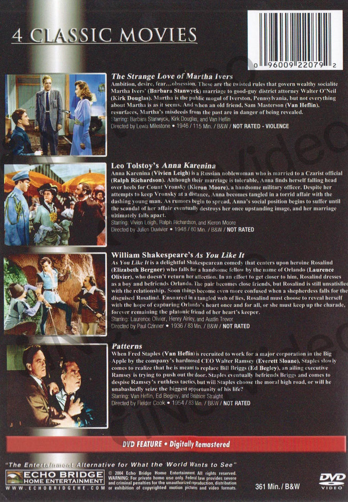 Silver Screen Series V.1 (4 Classic Movies) (Silver Screen Series) on ...