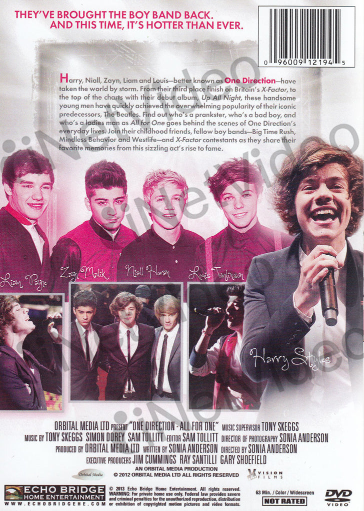 One Direction - All for One on DVD Movie