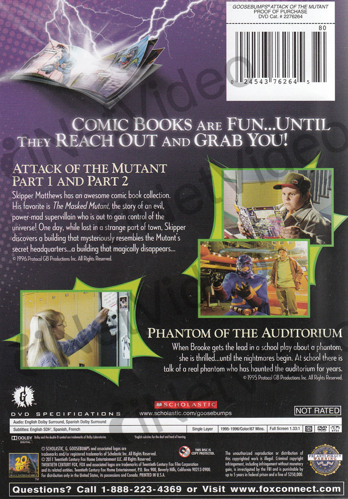 Goosebumps Attack Of The Mutant Dvd