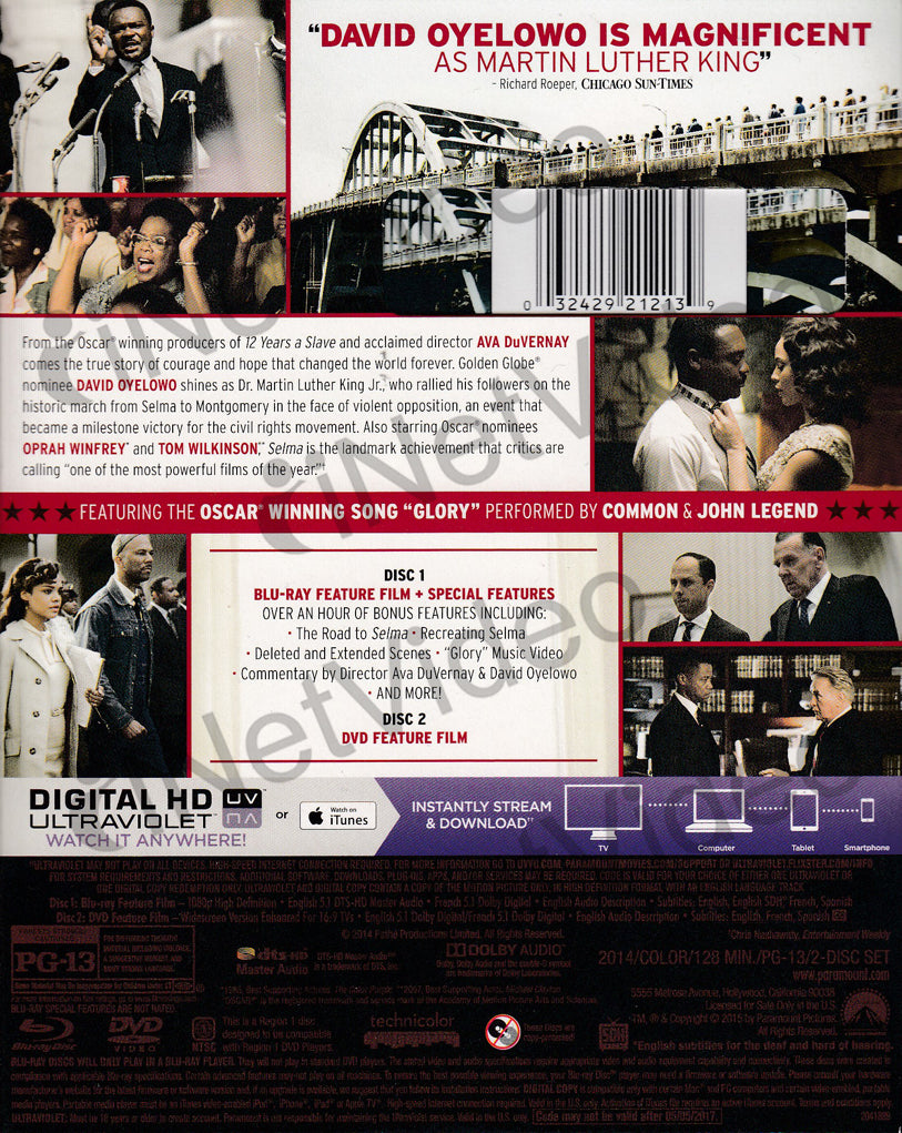 Selma (Blu-ray + DVD + Digital HD) on BLU-RAY Movie