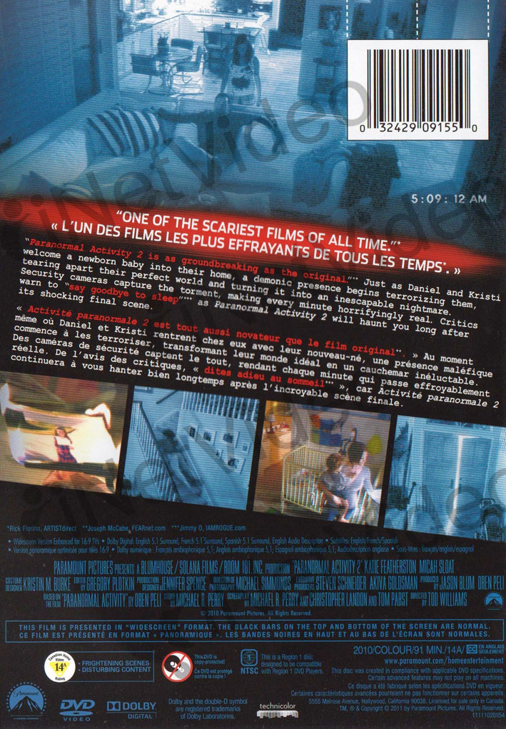 Paranormal Activity 2 Dvd