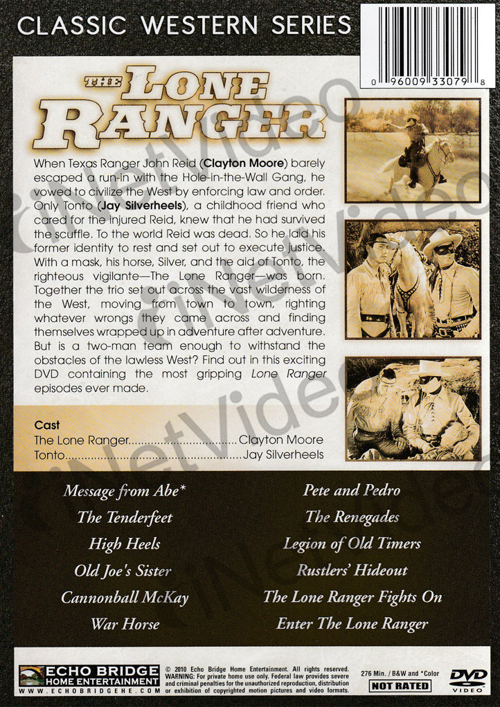 The Lone Ranger (Classic Western Series) on DVD Movie