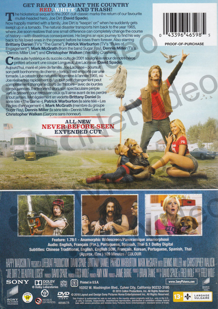 Joe Dirt 2 - Beautiful Loser (Extended Edition) (Bilingual) on DVD Movie