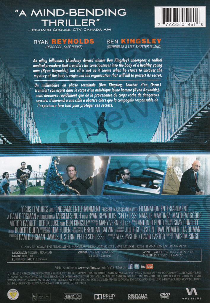 Self/Less (Bilingual) on DVD Movie