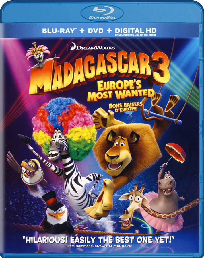Madagascar 3 Movie Dvd Cover