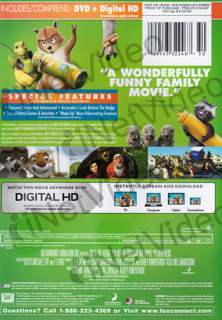 Over The Hedge Dvd Ebay