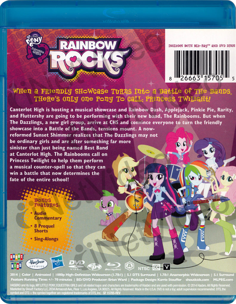 My Little Pony Equestria Girls - Rainbow Rocks (Blu-ray + DVD) (Blu-ray ...