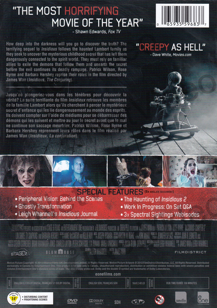 Insidious Chapter 2 Blu Ray