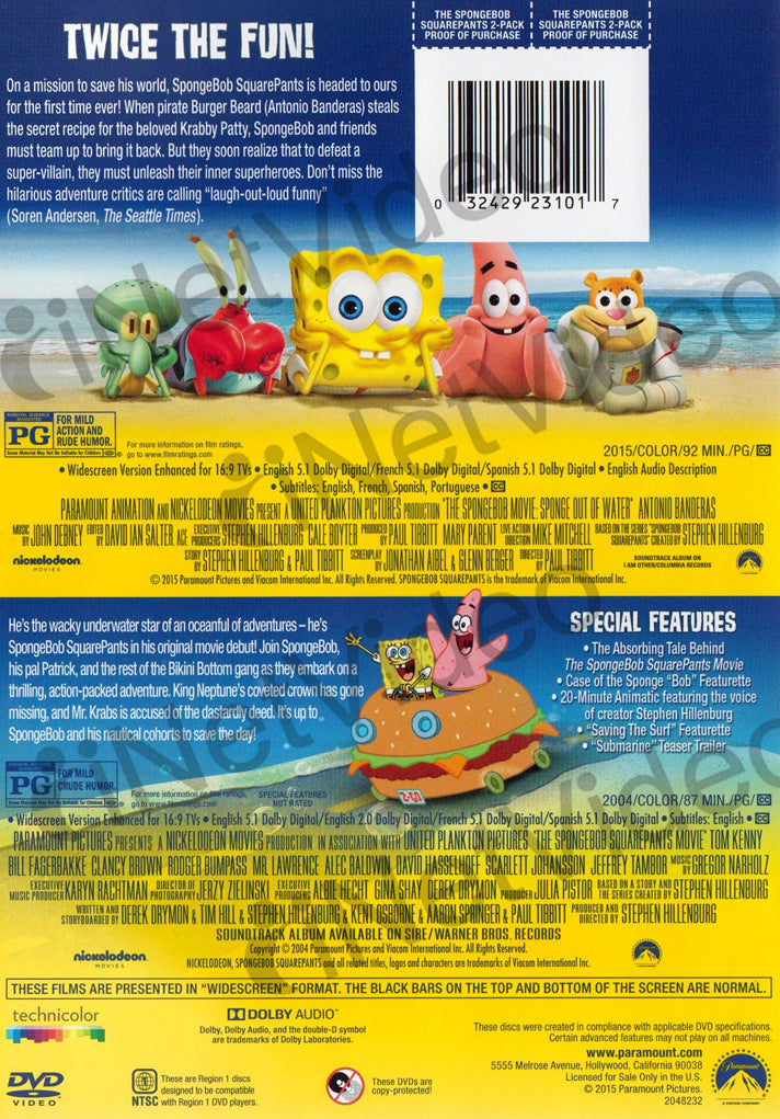 Spongebob The Movie Dvd