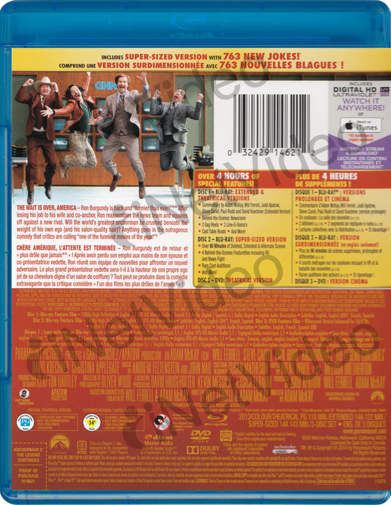 Anchorman 2 The Legend Continues Dvd Cover