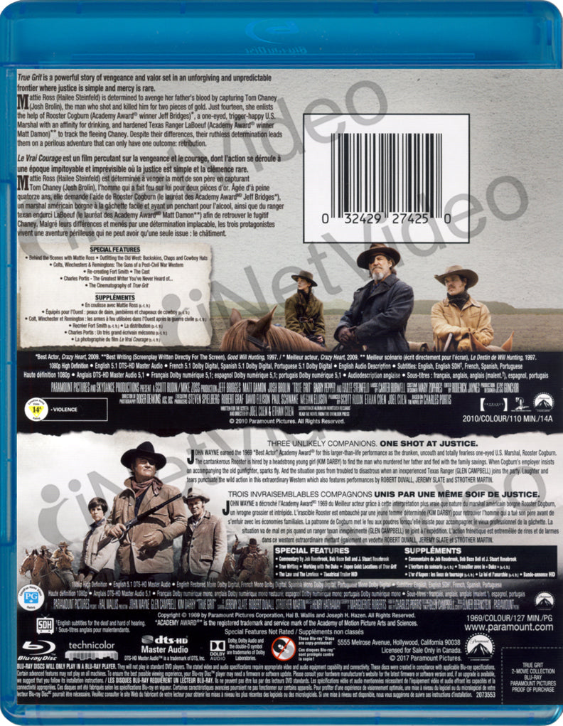 True Grit (2-Movie Collection) (Blu-ray) (Bilingual) on BLU-RAY Movie