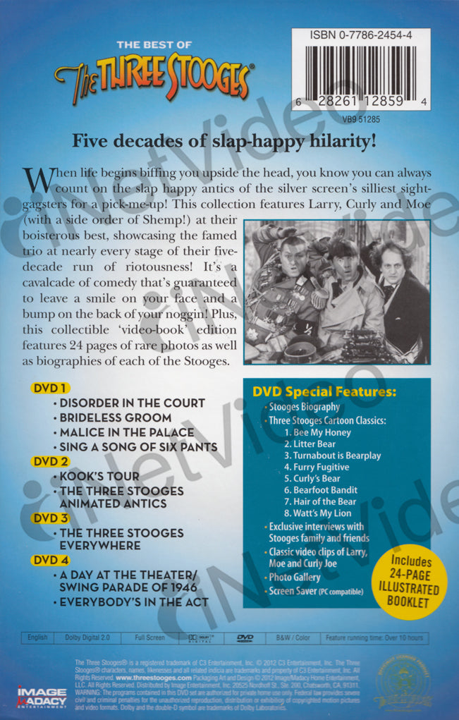 The Best of the Three Stooges (Videobook) (Boxset) on DVD Movie