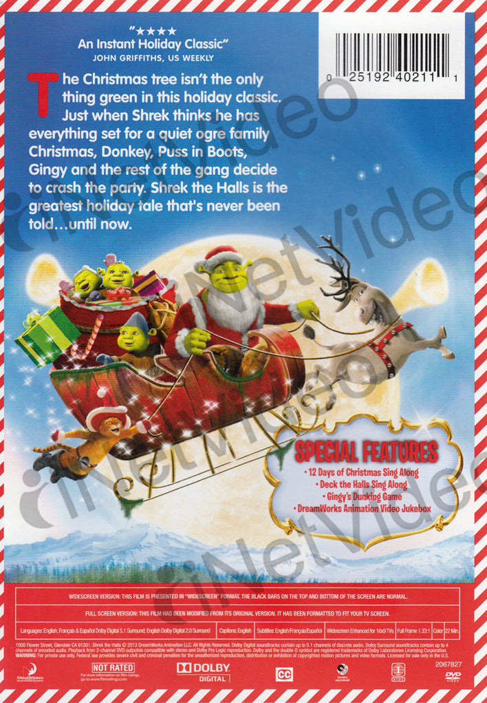 Shrek the Halls (Christmas Special) on DVD Movie