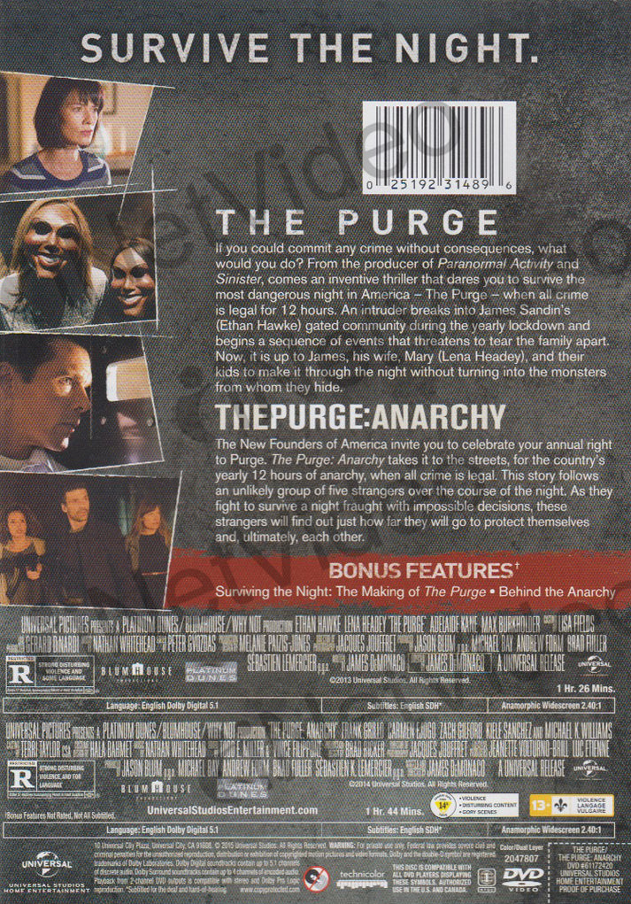 The Purge Anarchy Dvd Cover