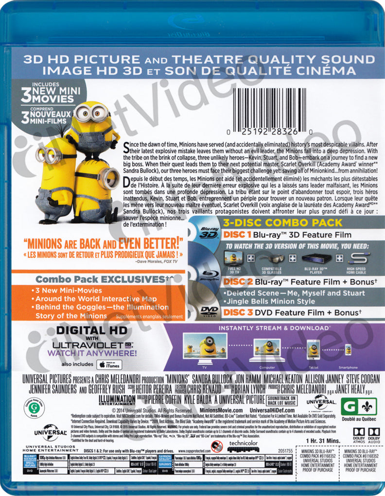 Despicable Me 3d Blu Ray
