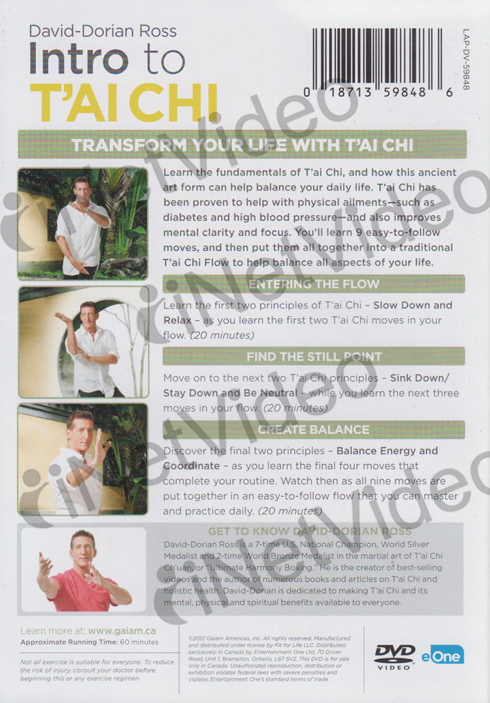 David-Dorian Ross : Intro to Tai Chi on DVD Movie