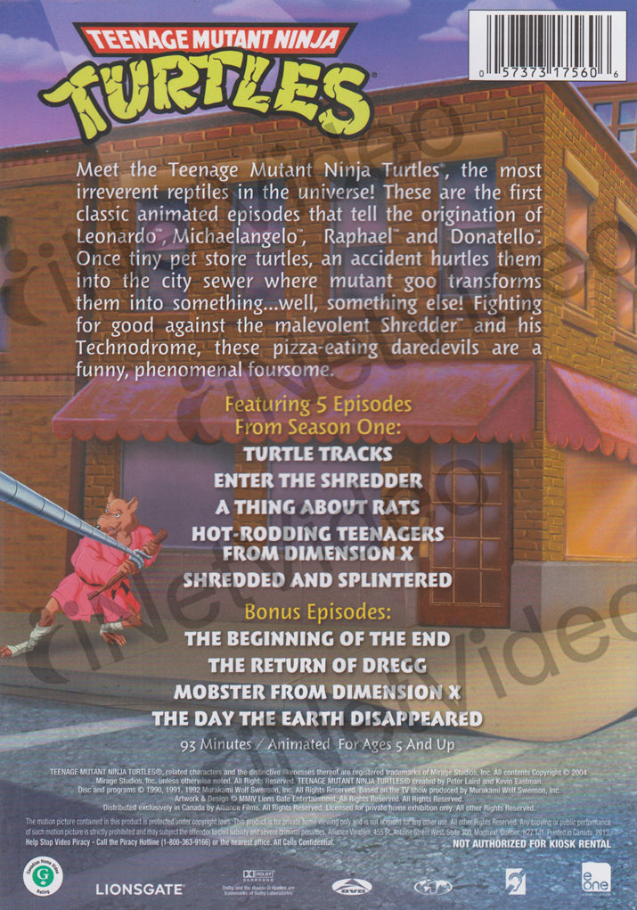 Teenage Mutant Ninja Turtles on DVD Movie