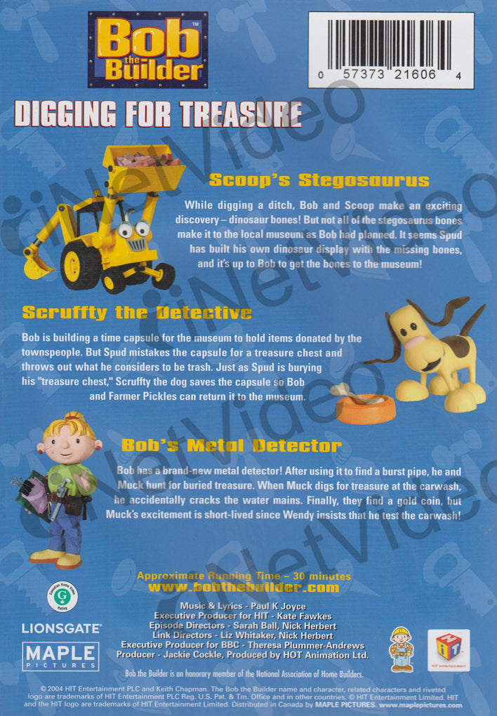 Bob The Builder - Digging For Treasure (MAPLE) on DVD Movie