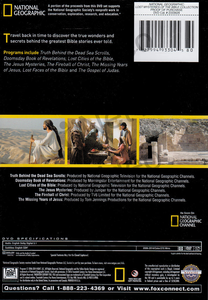 Lost Mysteries Of The Bible Collection (National Geographic) on DVD Movie