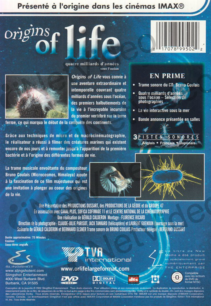 Origins Of Life (Bilingual) on DVD Movie