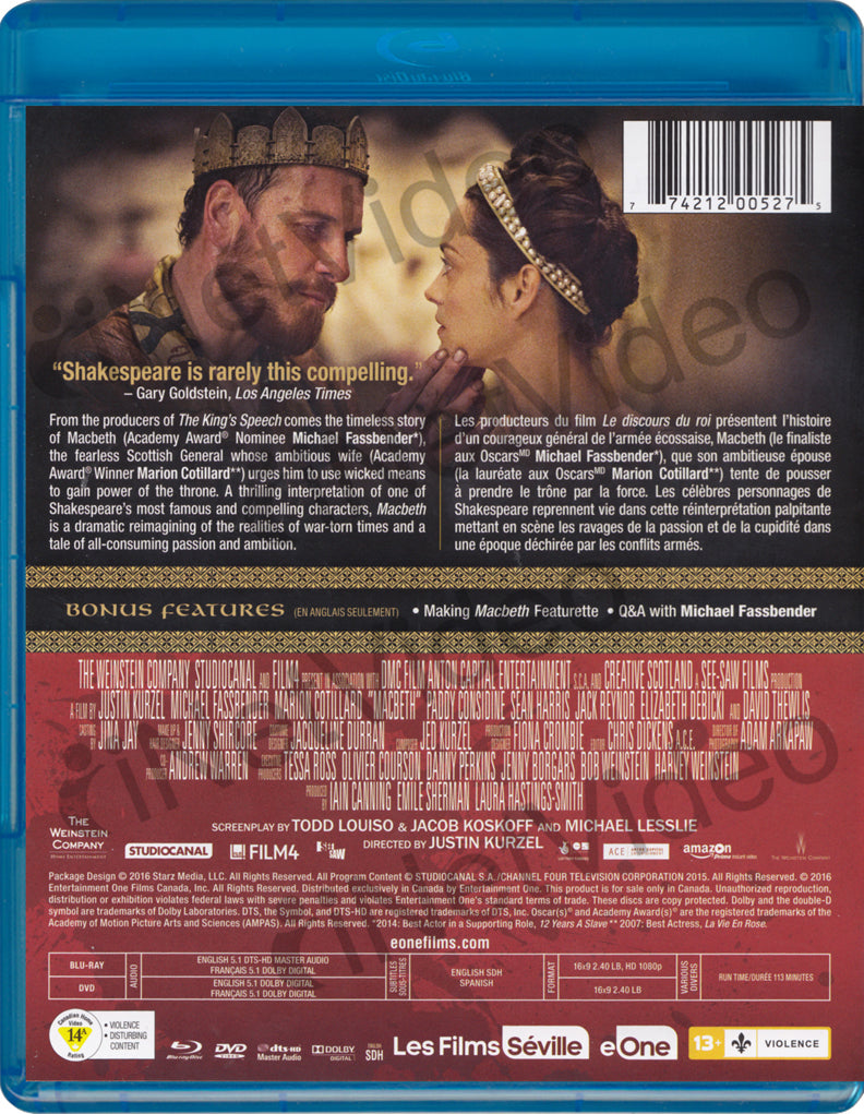 Macbeth (Blu-ray + DVD) (Bilingual) (Blu-ray) on BLU-RAY Movie