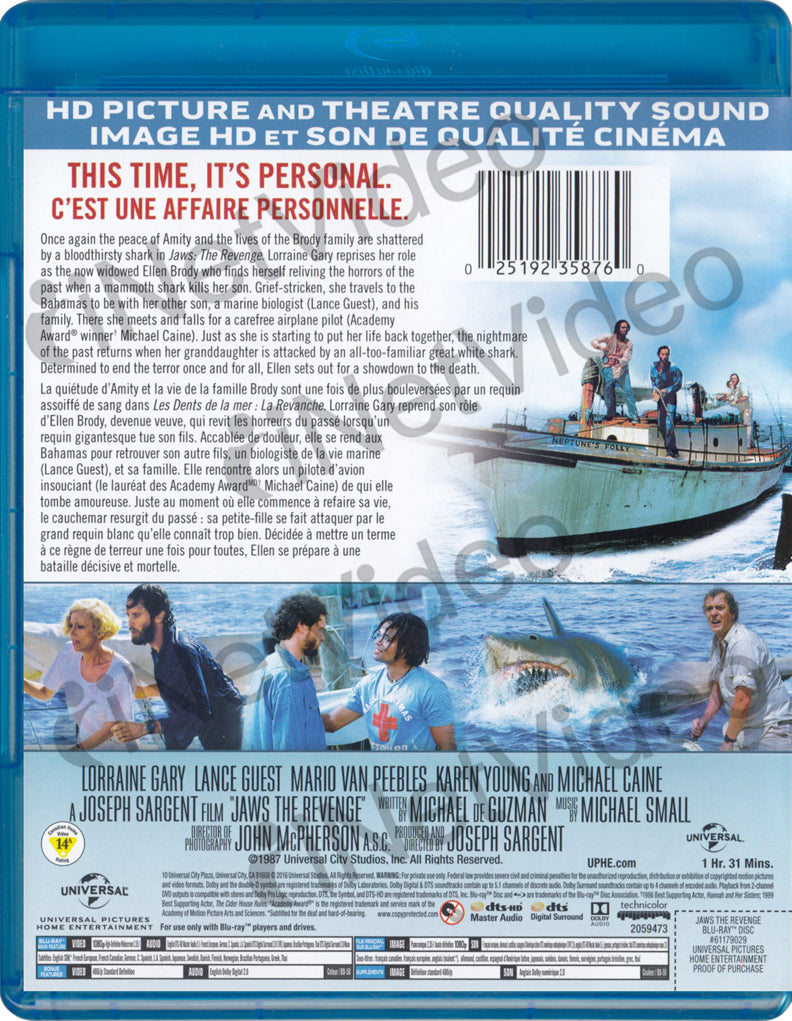 Jaws - The Revenge (Blu-ray) (Bilingual) on BLU-RAY Movie