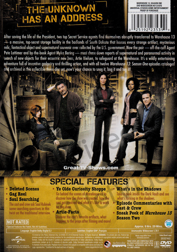 Warehouse 13 - Season 1 (Keepcase) on DVD Movie