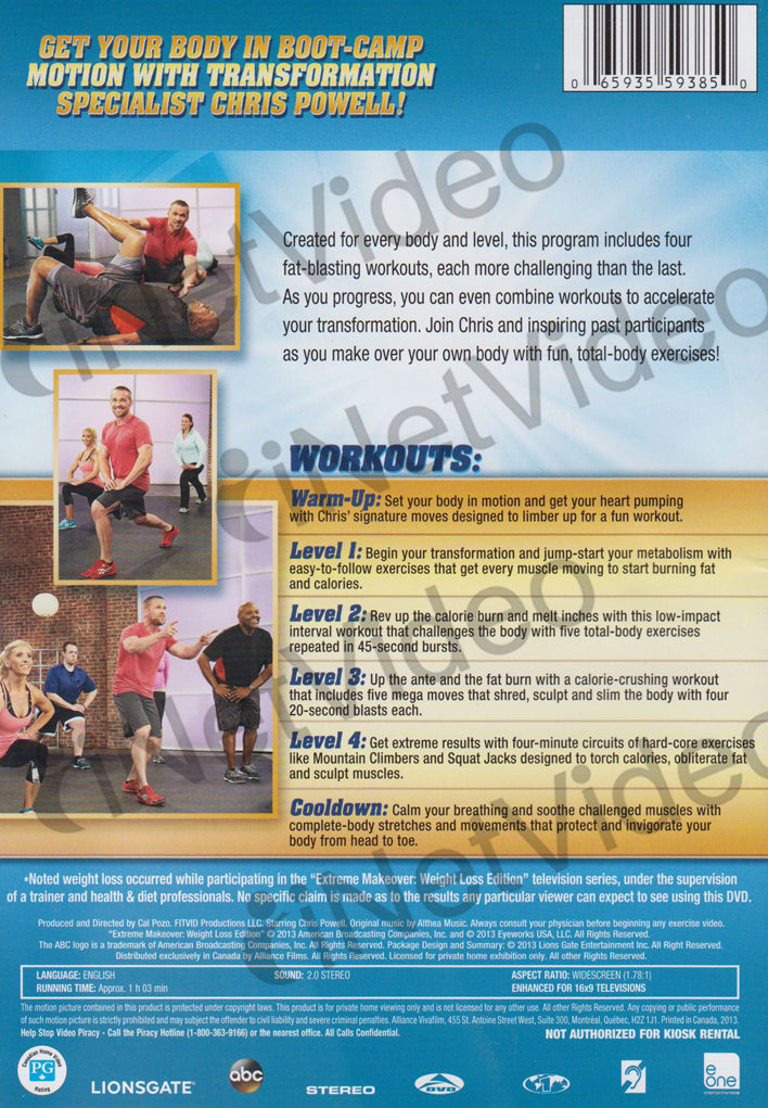 Extreme Makeover : Weight Loss Edition - Boot camp on DVD Movie