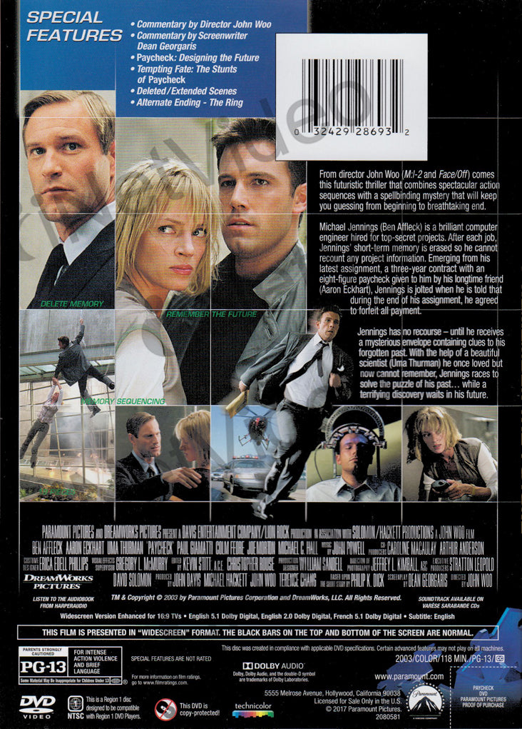 Paycheck Movie Poster