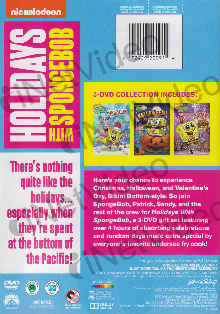 Spongebob : Squarepants - Holidays With Spongebob on DVD Movie