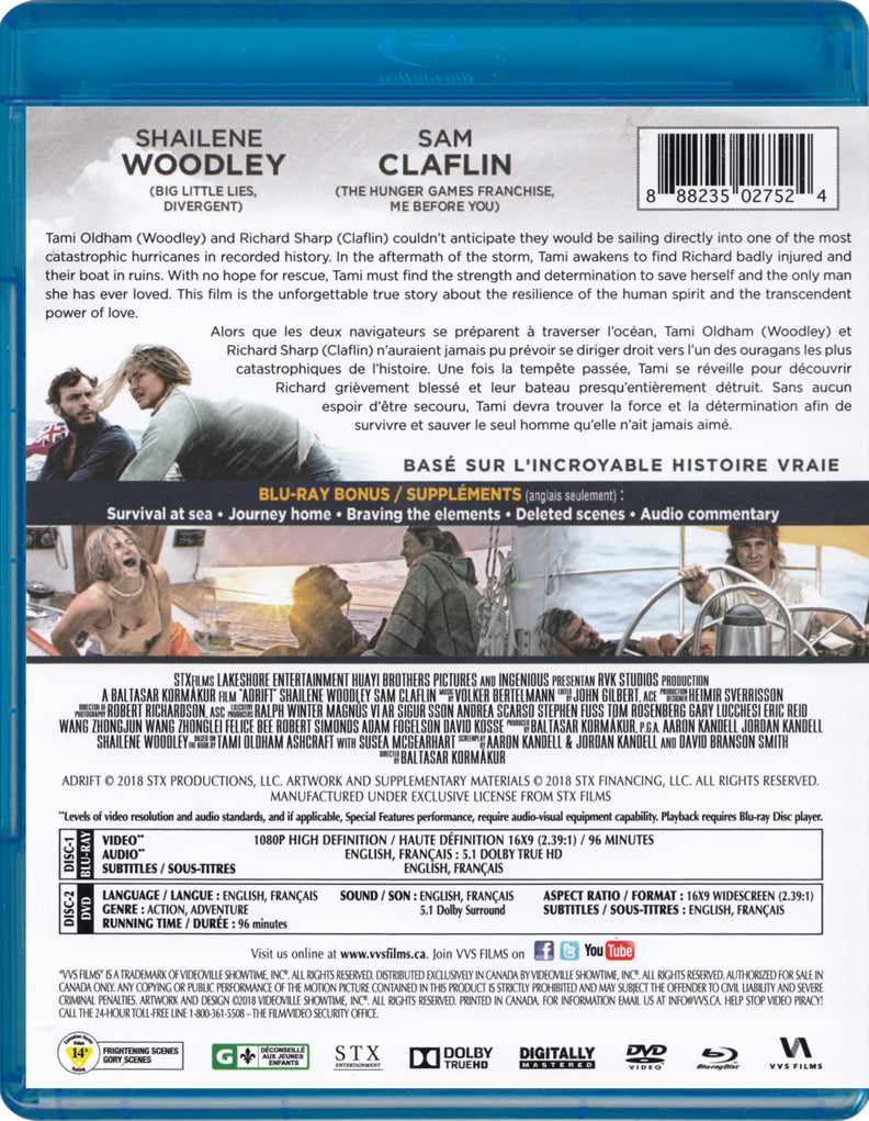 Adrift (Blu-ray + DVD Combo) (Blu-ray) (Bilingual) on BLU-RAY Movie