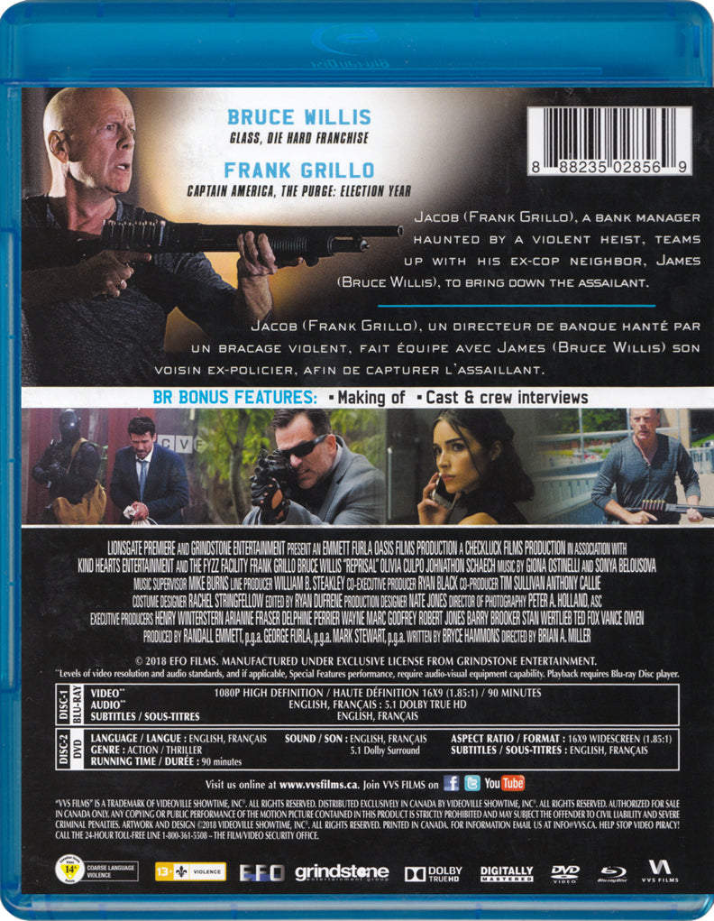 Reprisal (Blu-ray + DVD Combo) (Blu-ray) (Bilingual) on BLU-RAY Movie