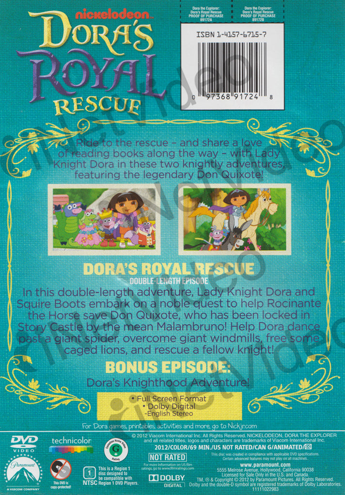Dora The Explorer: Dora's Royal Rescue on DVD Movie