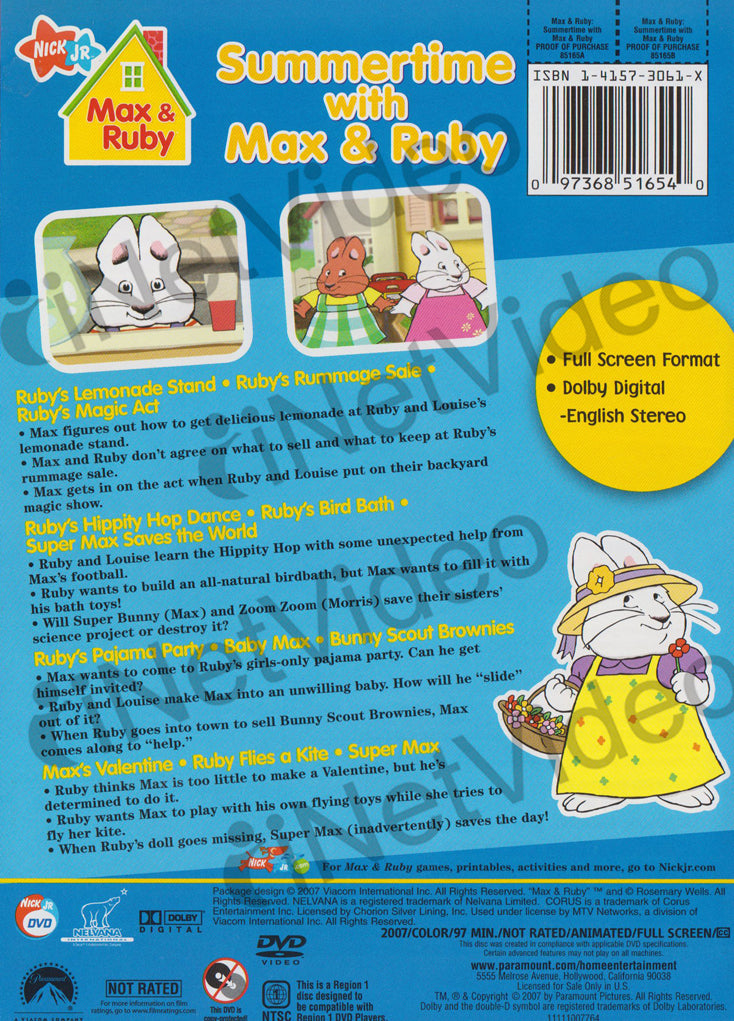 Max & Ruby - Summertime With Max & Ruby on DVD Movie